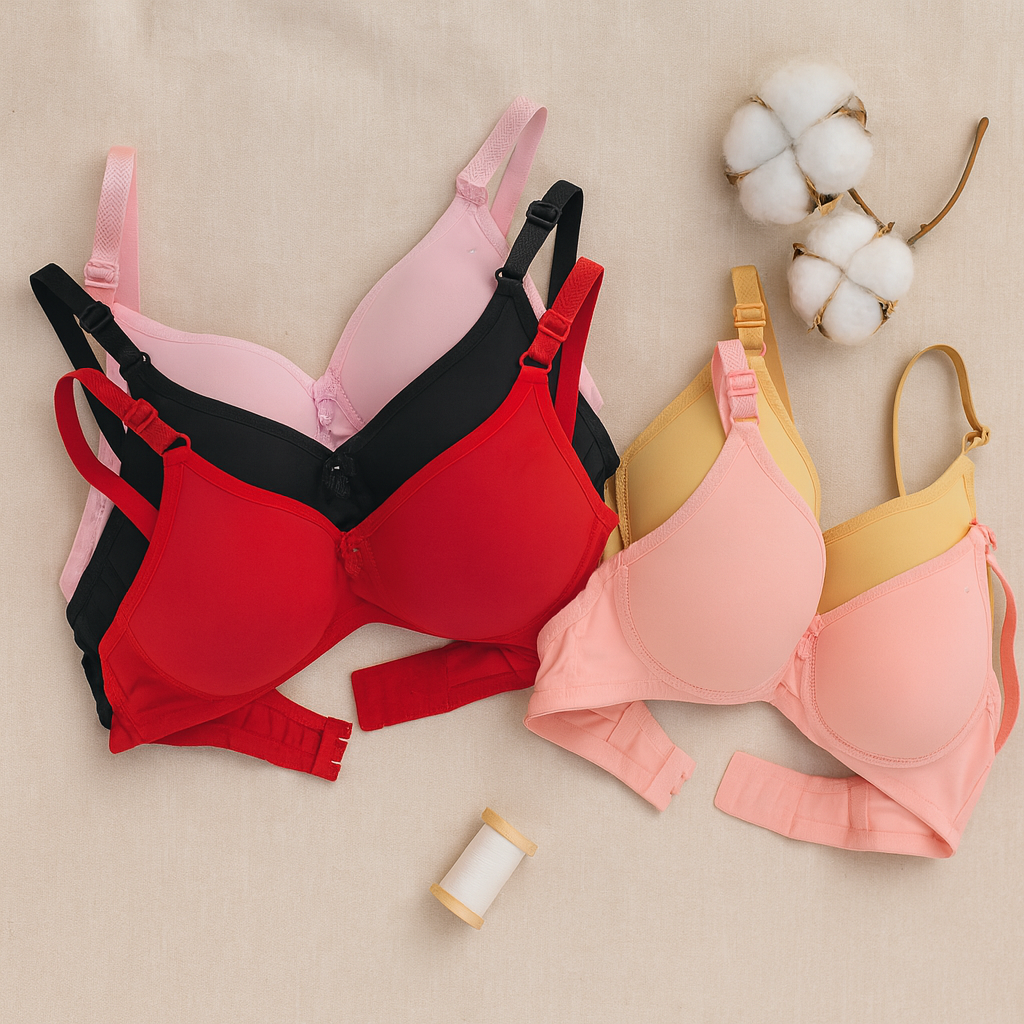 Single Padded Flower Design Soft Bra – XOXO Store