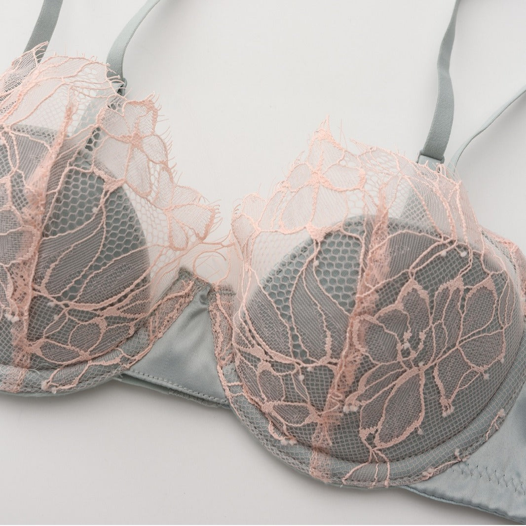 French Style Net Elegant Non Padded Bra Set – XOXO Store